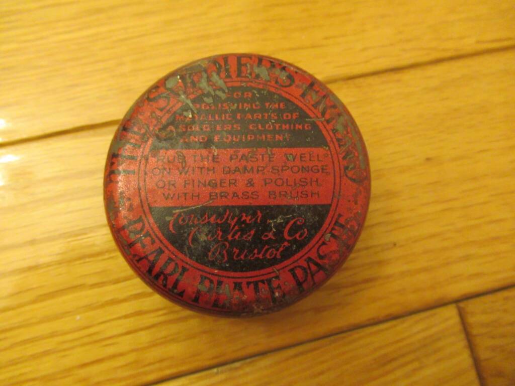 Canadian WW1 brass polish paste tin – German Militaria Mike